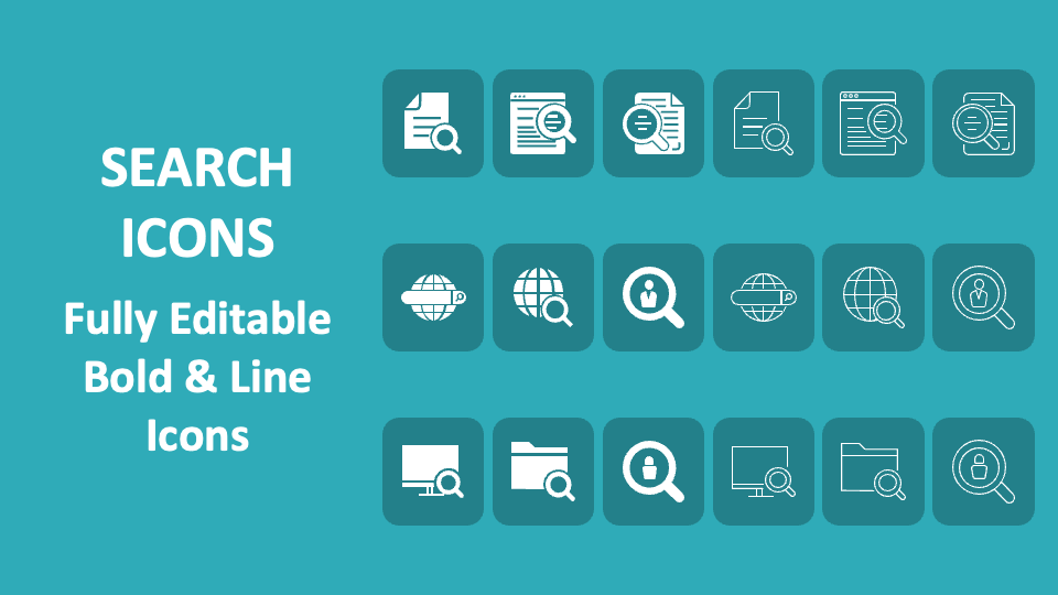 Search Icons for Google Slides and PowerPoint