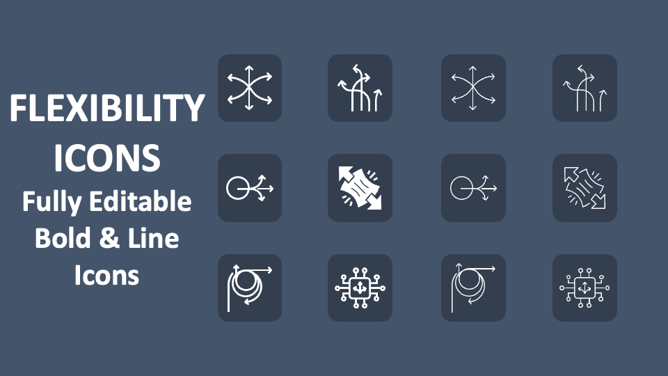 Flexibility Icons for Google Slides and PowerPoint