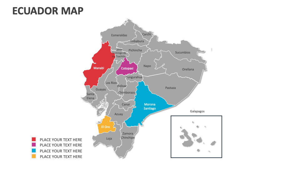Ecuador map for Google Slides and PowerPoint - PPT Slides