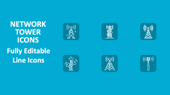 Network Tower Icons for Google Slides and PowerPoint
