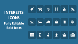 Interests Icons for Google Slides and PowerPoint