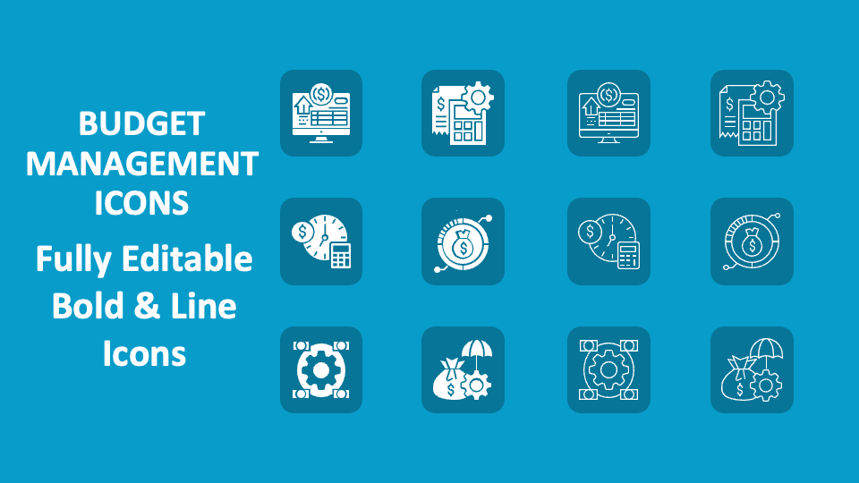 Budget Management Icons for PowerPoint and Google Slides - PPT Slides