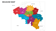 Belgium Map for Google Slides and PowerPoint - PPT Slides
