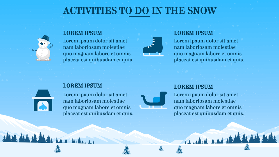 Free Falling Snow Presentation Theme for Google Slides and PowerPoint