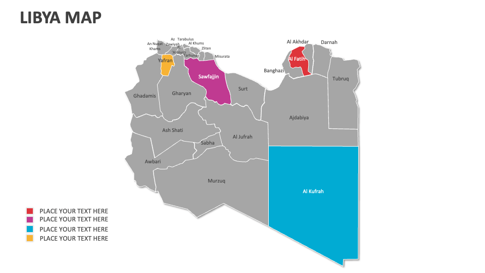 Libya map for Google Slides and PowerPoint - PPT Slides