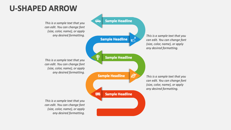 U-Shaped Arrow PowerPoint and Google Slides Template - PPT Slides