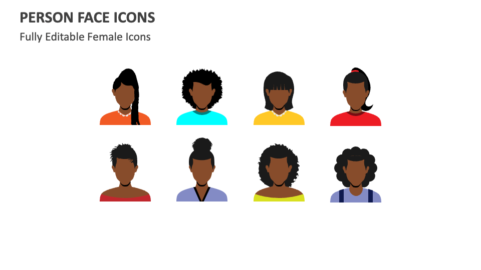 Person Face Icons for Google Slides and PowerPoint