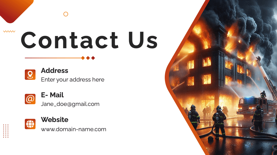 Free Fire Fighting Presentation Template for Google Slides and PowerPoint