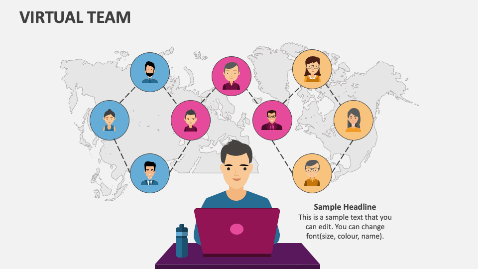 Virtual Team PowerPoint and Google Slides Template - PPT Slides