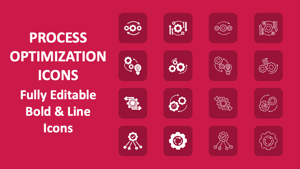 Process Optimization Icons for Google Slides and PowerPoint