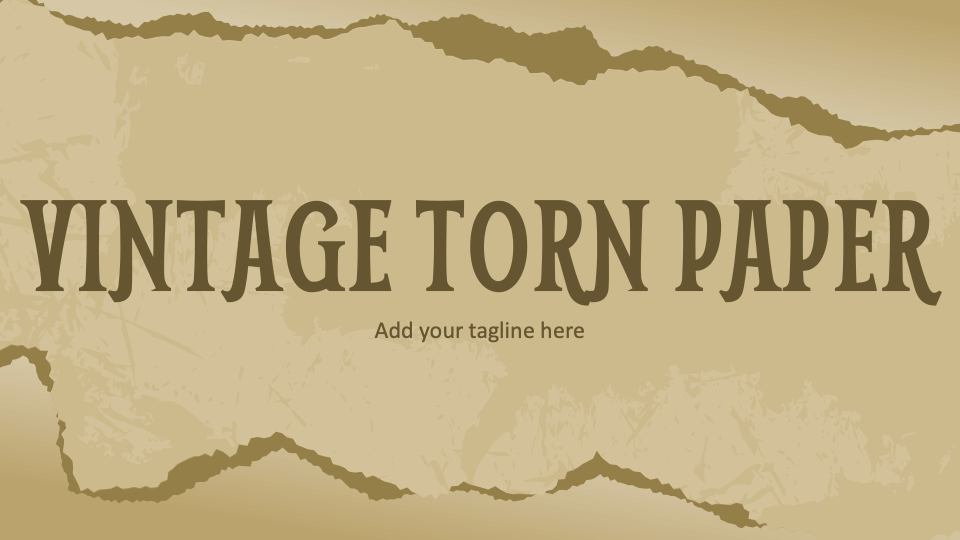 Free Vintage Torn Paper Presentation Theme for Google Slides and PowerPoint