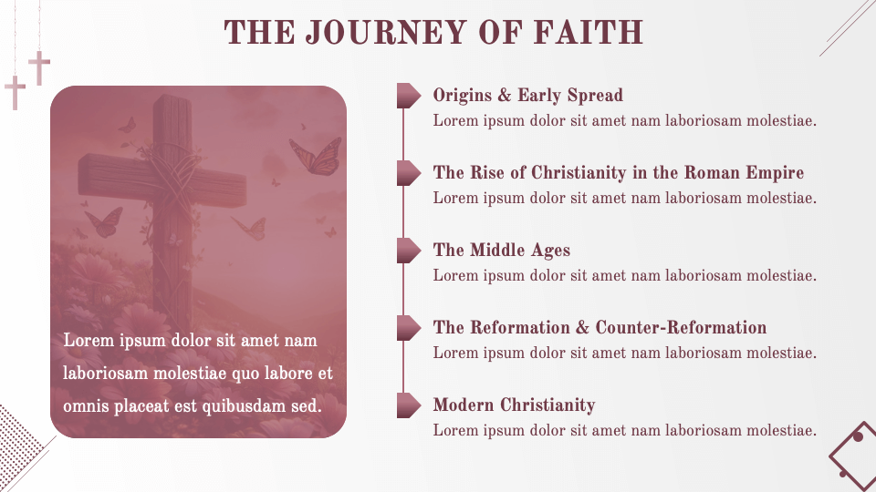 Christian Cross Background Presentation Template for Google Slides and ...