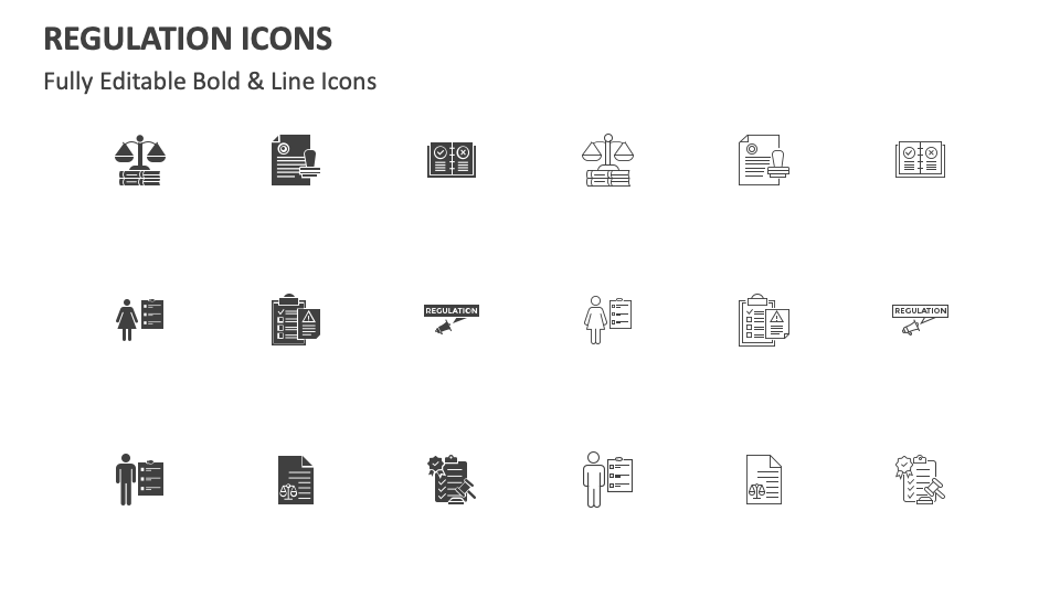Regulation Icons for Google Slides and PowerPoint