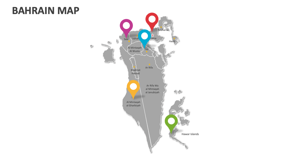 Bahrain Map for Google Slides and PowerPoint - PPT Slides