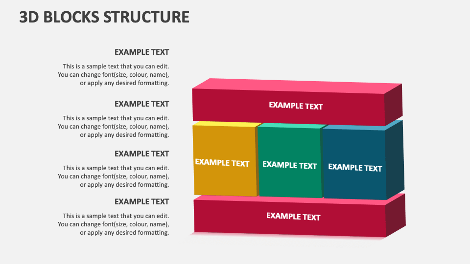 3D Blocks Structure Template for PowerPoint and Google Slides - PPT Slides