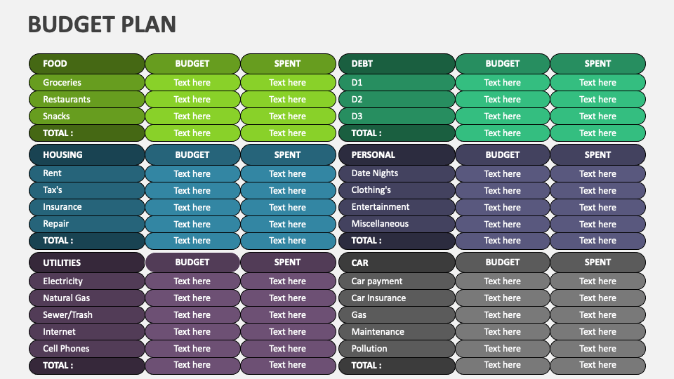 Budget Plan PowerPoint and Google Slides Template - PPT Slides