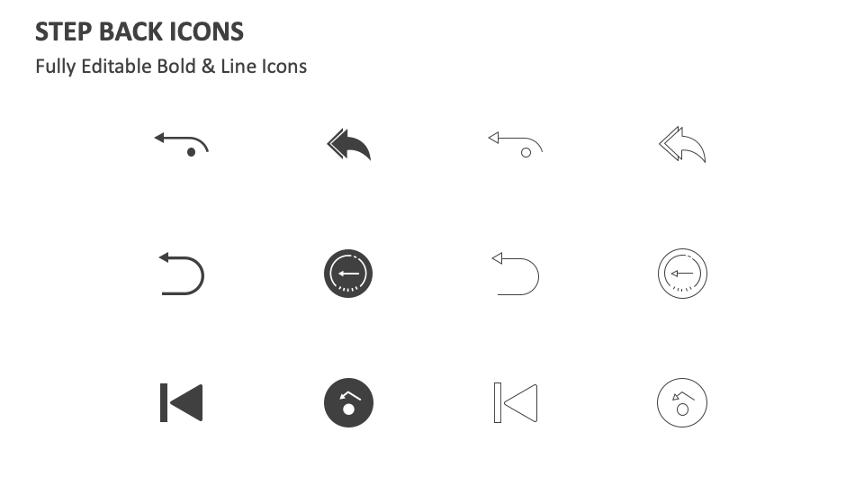 Step Back Icons for Google Slides and PowerPoint