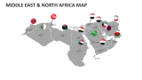 Middle East and North Africa Map for Google Slides and PowerPoint - PPT ...
