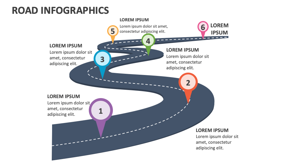 Road Infographics Template for PowerPoint and Google Slides - PPT Slides