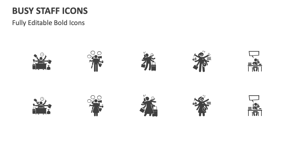 Busy Staff Icons for Google Slides and PowerPoint