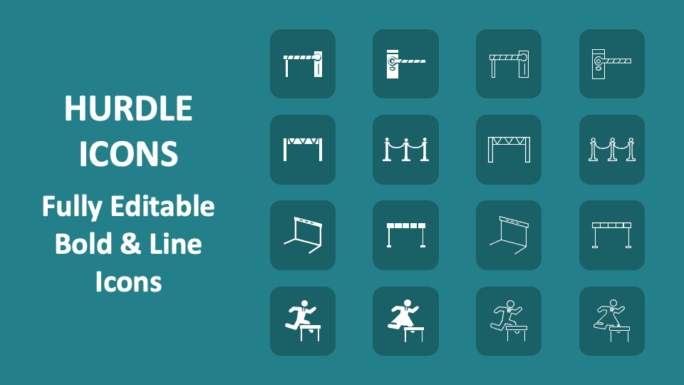 Hurdle Icons for Google Slides and PowerPoint