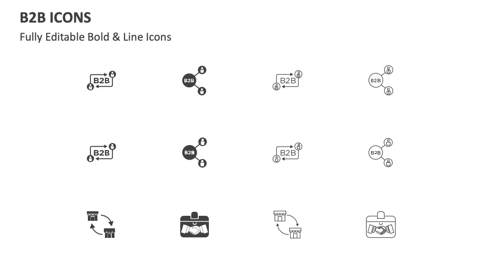 B2B Icons for Google Slides and PowerPoint