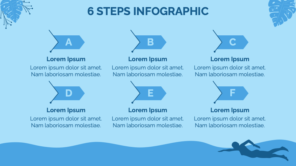Free Swimming Presentation Theme for Google Slides and PowerPoint