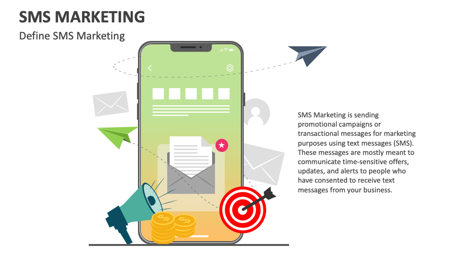 SMS Marketing PowerPoint and Google Slides Template - PPT Slides
