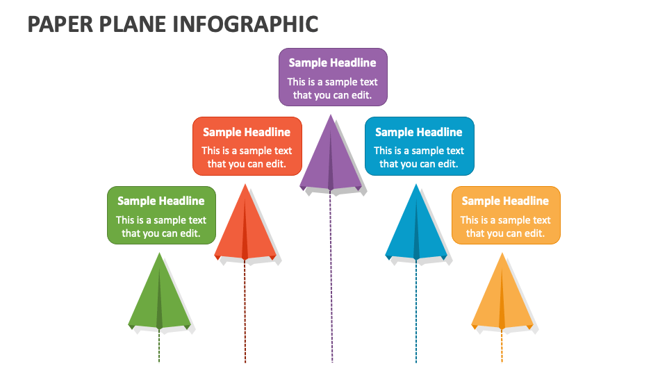 Paper Plane Infographic PowerPoint and Google Slides Template - PPT Slides