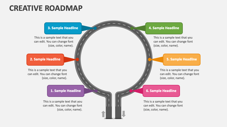 Creative Roadmap PowerPoint and Google Slides Template - PPT Slides