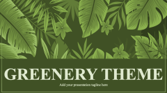 Free Greenery Presentation Theme for Google Slides and PowerPoint
