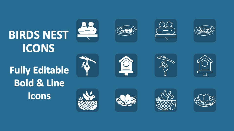 Birds Nest Icons for PowerPoint and Google Slides - PPT Slides