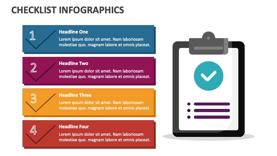 Checklist Infographics for Google Slides and PowerPoint - PPT Slides