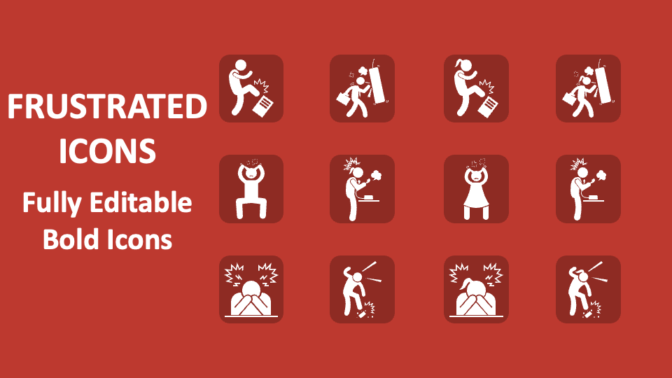 Frustrated Icons for Google Slides and PowerPoint