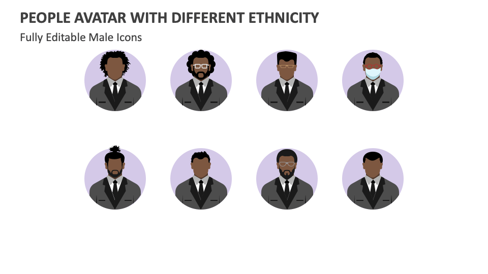 People Avatar with Different Ethnicity for Google Slides and PowerPoint