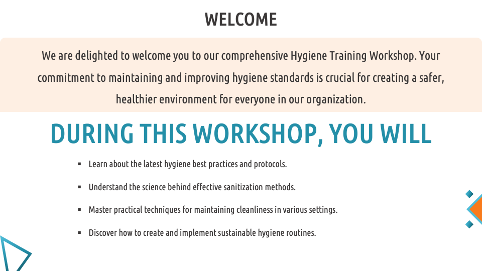 Free - Hygiene Training Workshop Presentation Template for Google ...