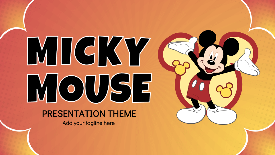 Mickey Mouse Powerpoint Template Mickey Mouse Theme, Mickey Mouse