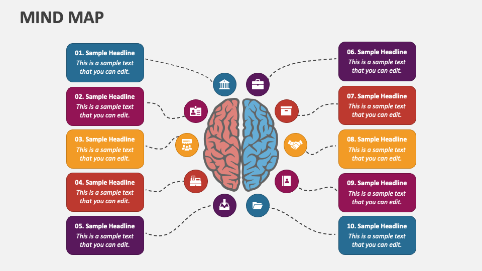 Mind Map Infographic PowerPoint and Google Slides Template - PPT Slides