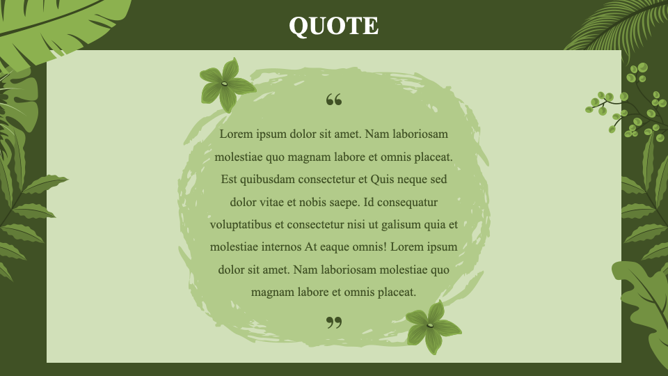 Free Greenery Presentation Theme for Google Slides and PowerPoint