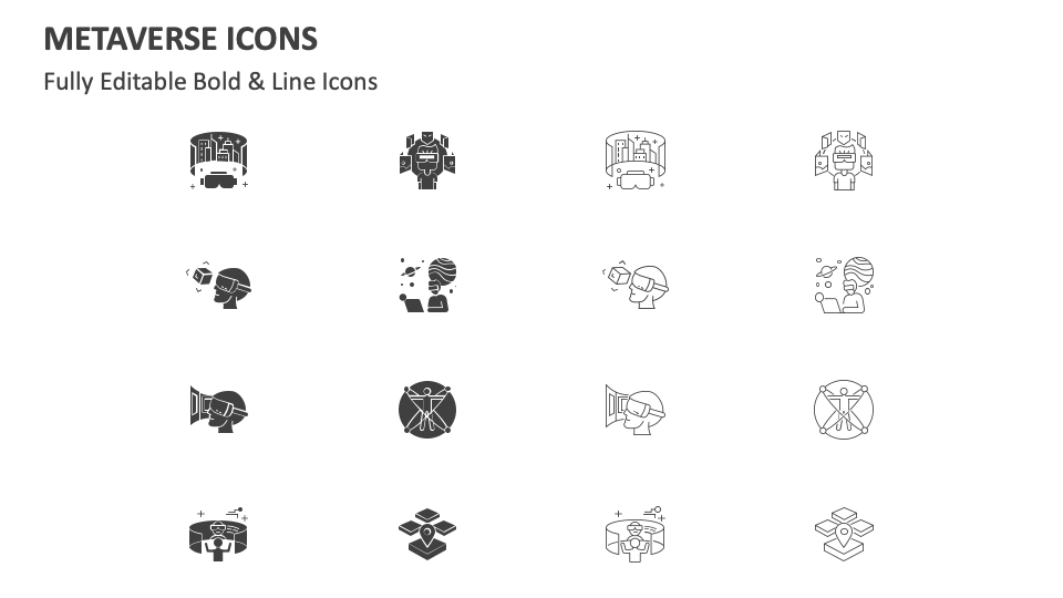 Metaverse Icons for Google Slides and PowerPoint