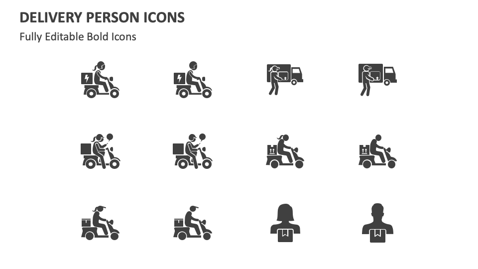 Delivery Person Icons for PowerPoint and Google Slides - PPT Slides