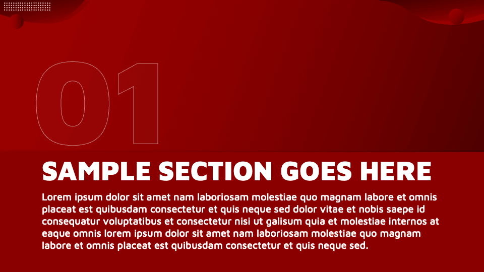 Minimal Red Presentation for Google Slides and PowerPoint