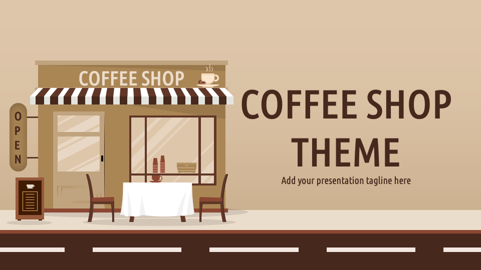 Free Coffee Shop Presentation Theme for Google Slides and PowerPoint