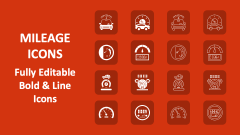 Mileage Icons for Google Slides and PowerPoint