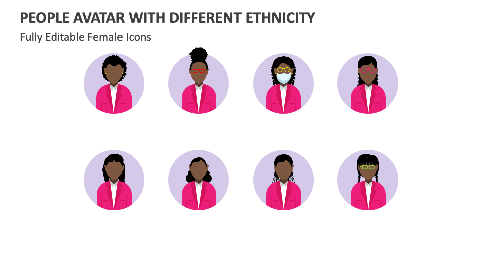 People Avatar with Different Ethnicity for Google Slides and PowerPoint