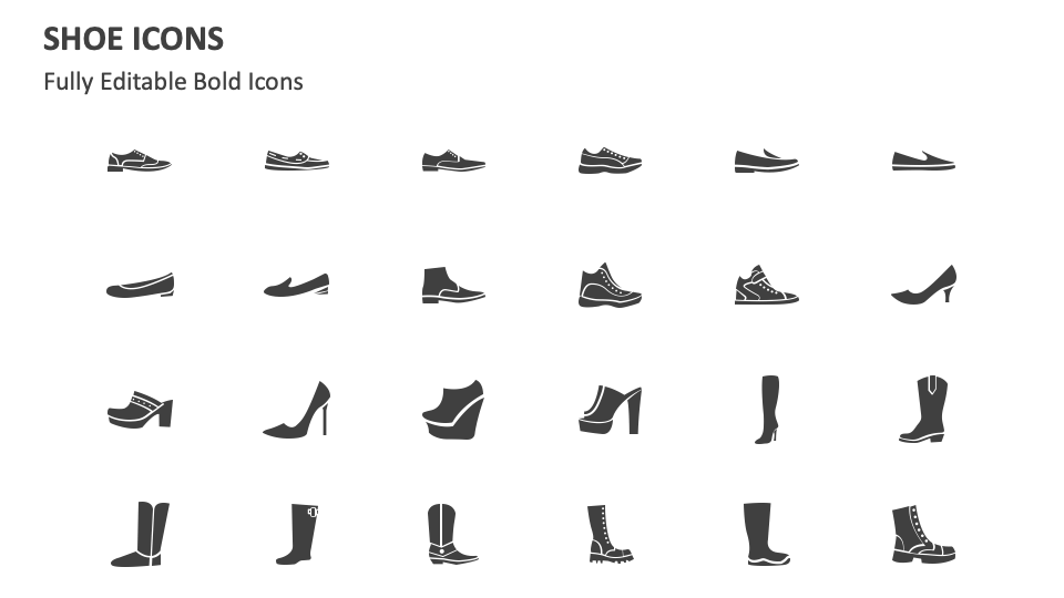 Shoe Icons for Google Slides and PowerPoint