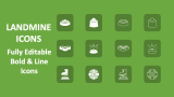 Landmine Icons for Google Slides and PowerPoint