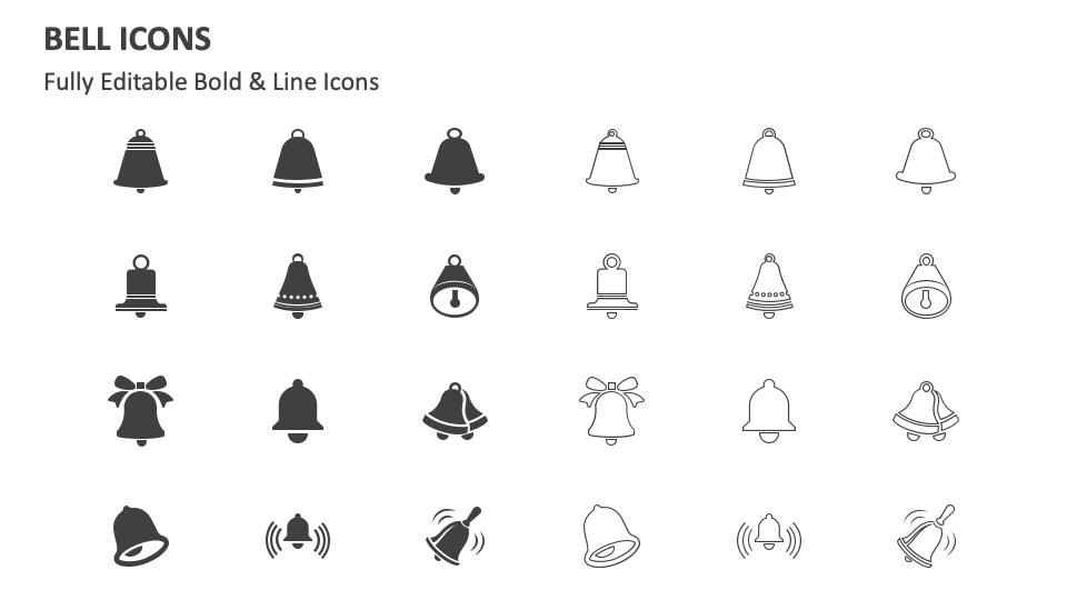 Bell Icons for Google Slides and PowerPoint
