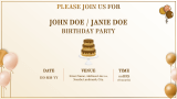 Free Balloons Birthday Party Presentation Theme for Google Slides and PowerPoint