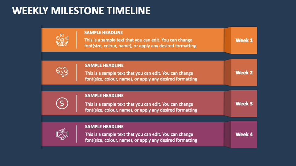 Weekly Milestone Timeline PowerPoint and Google Slides Template - PPT ...